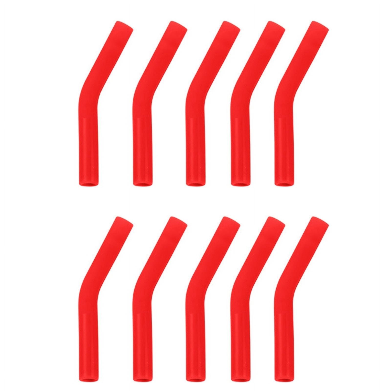 10 Pcs/set Silicone Straw Covers Food Grade Rubber Metal Straws Tips ...
