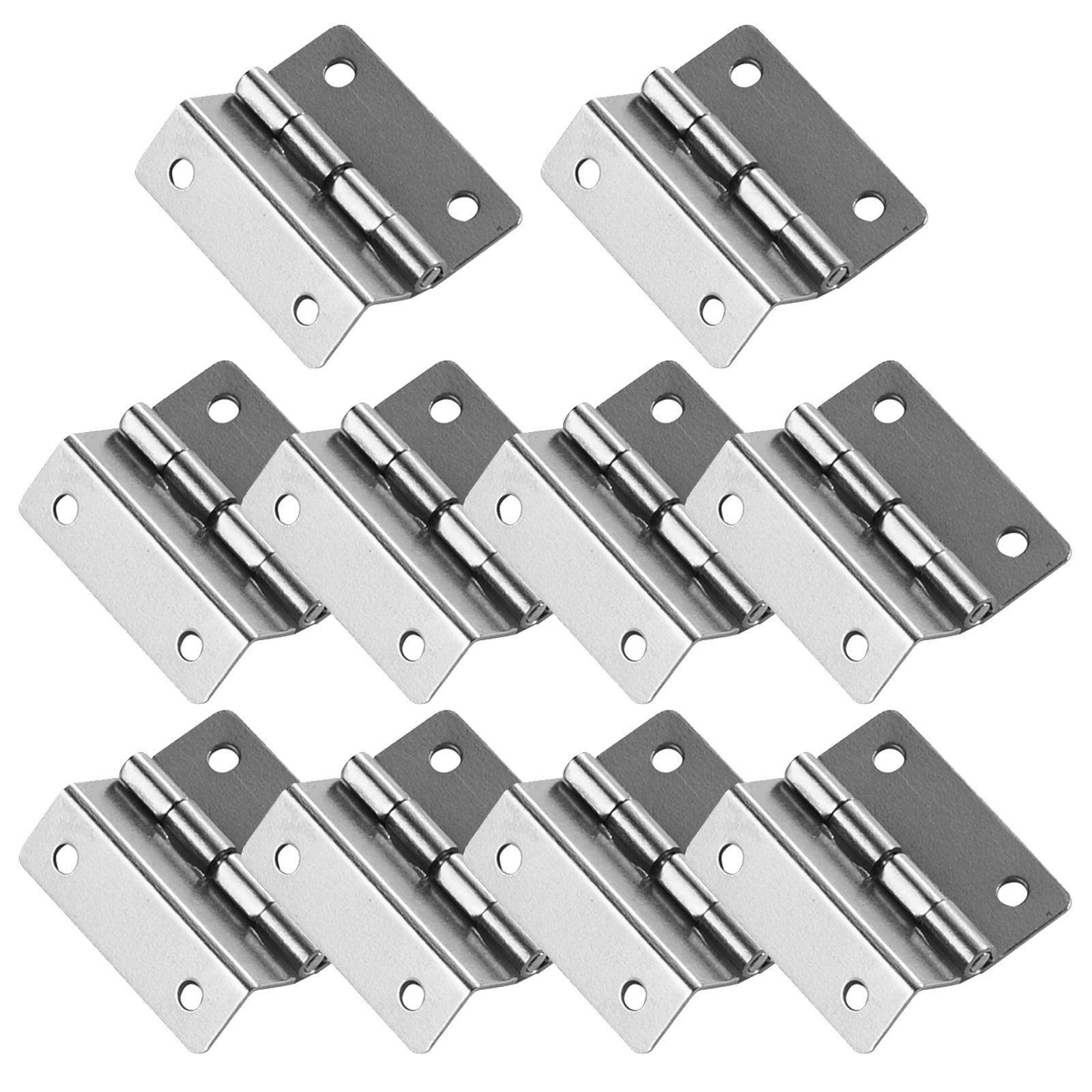 10 Pcs tri-fold hinge nickel plated silver wooden box hinge - Walmart.com