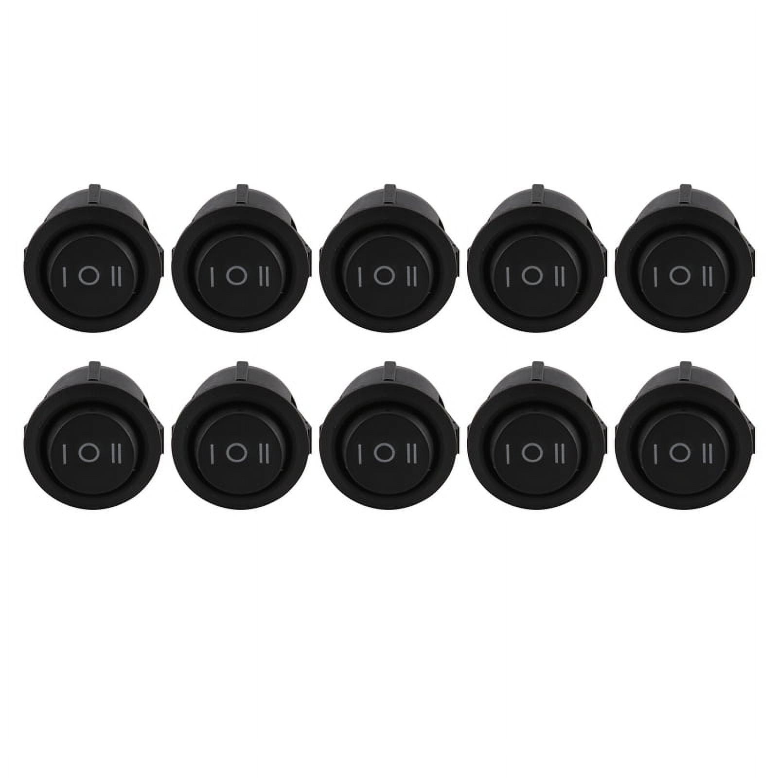 10 Pcs x ON/OFF/ON 3 Position SPDT Round Boat Rocker Switch 6A/250V 10A ...