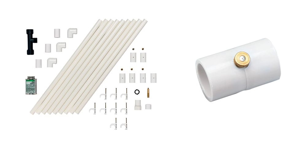 10' Performance 1/2" PVC Mist Cooling System and 5 PVC Misting ...