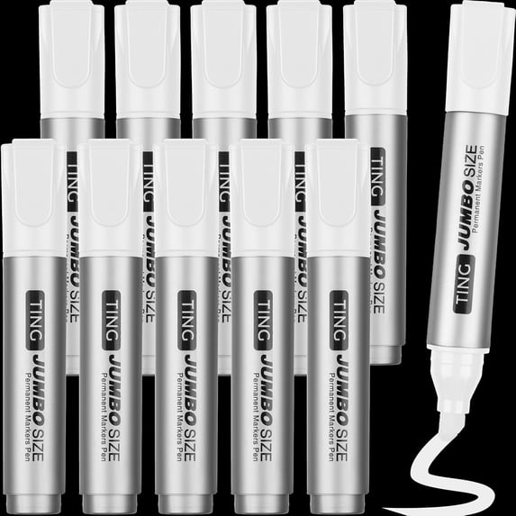 10 Permanent Markers Large Chisel Tip Permanent Markers Quick Drying ...