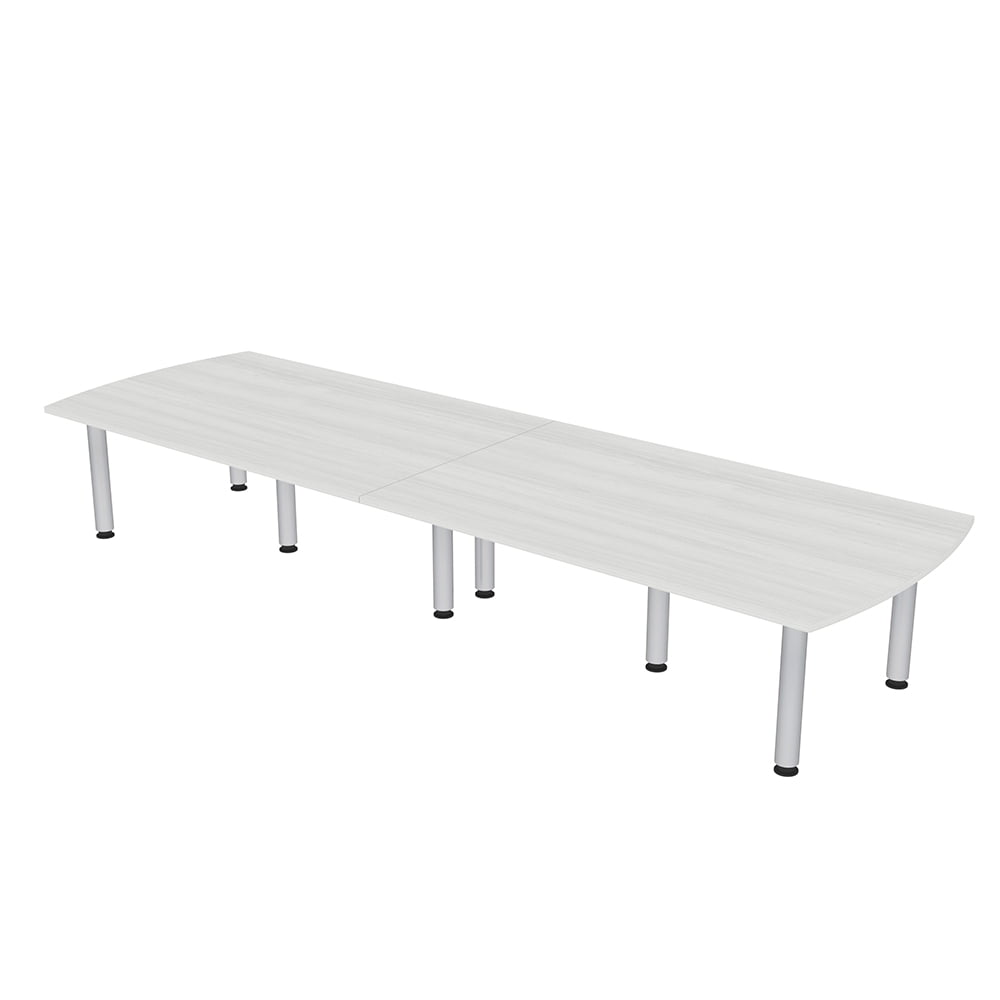 10 Person Arc Rectangle Conference Table with Power Modules Post Legs ...