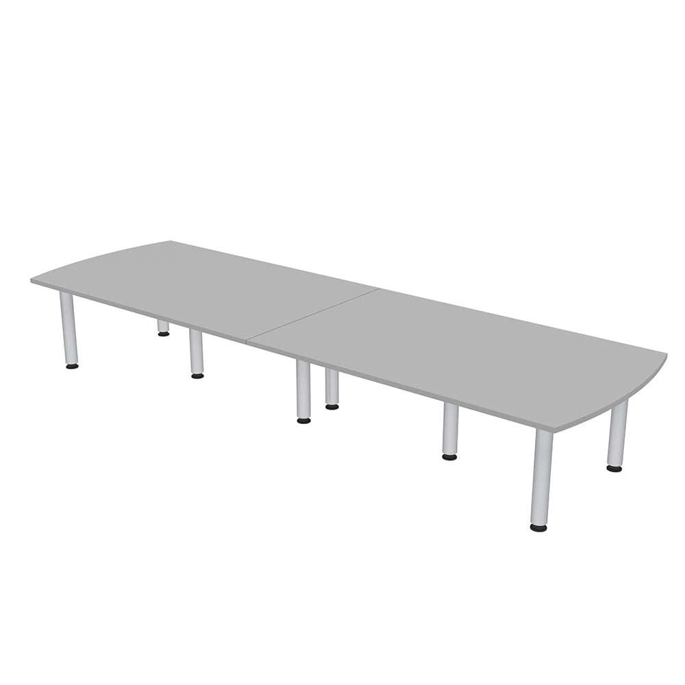 10 Person Arc Rectangle Conference Table with Power Modules Post Legs ...