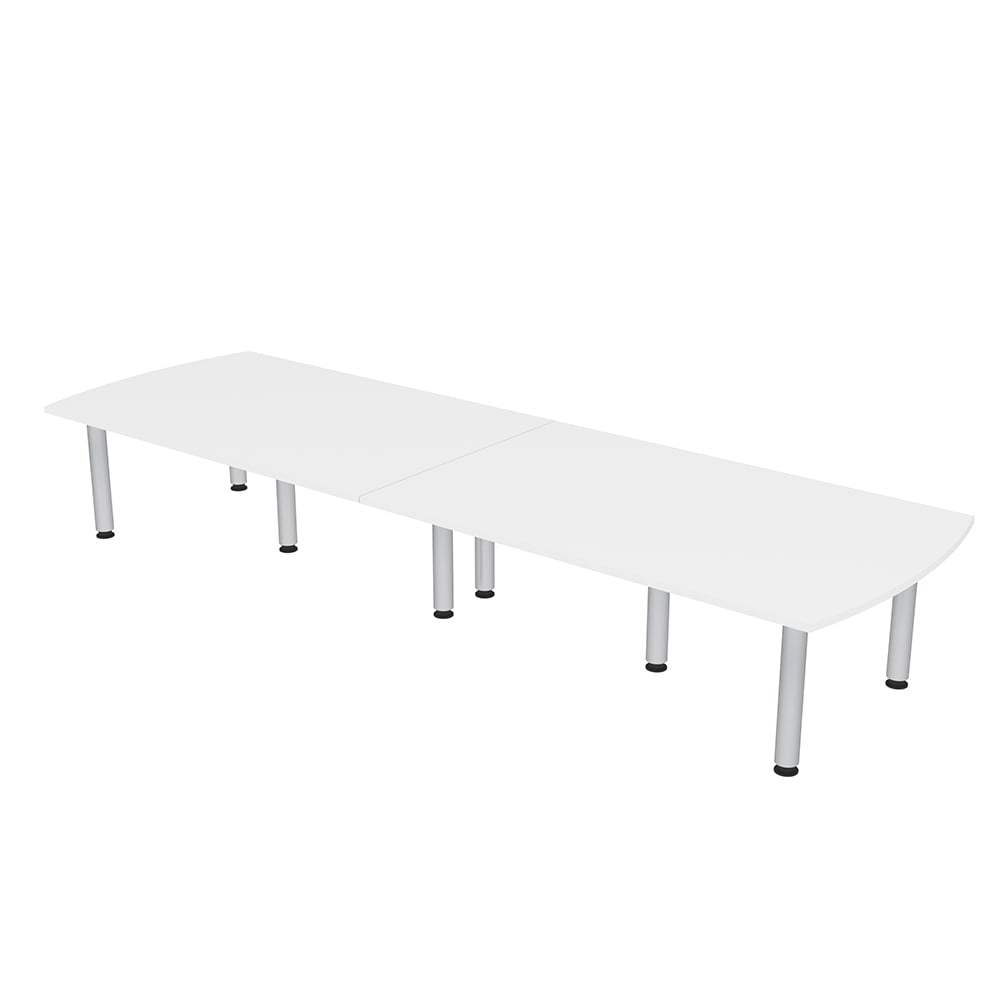 10 Person Arc Rectangle Conference Table with Power Modules Post Legs ...