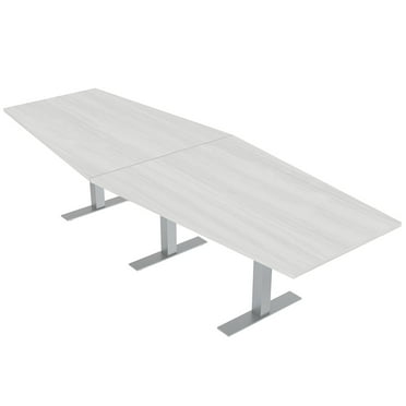 12' Modular Oval Conference Table With Metal Bases And Electric Units ...