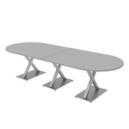 12' Modular Oval Conference Table With Metal Bases And Electric Units ...