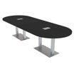 10 Person Modular Rectangle Conference Table Metal Bases Power Modules ...
