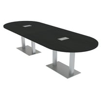 10 Person Modular Rectangle Conference Table Metal Bases Power Modules ...