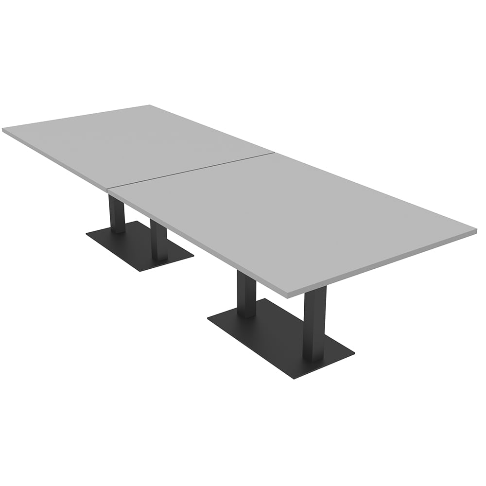 10 Person Modular Rectangle Conference Table Metal Bases Power Modules ...