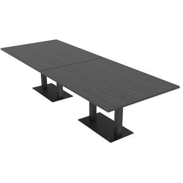 18 Person Modular Racetrack Boardroom Table Metal Bases Power Modules ...