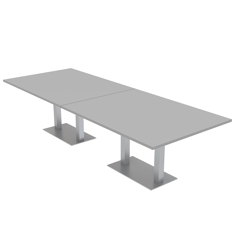 10 Person Modular Rectangle Conference Table Metal Bases Power Modules ...