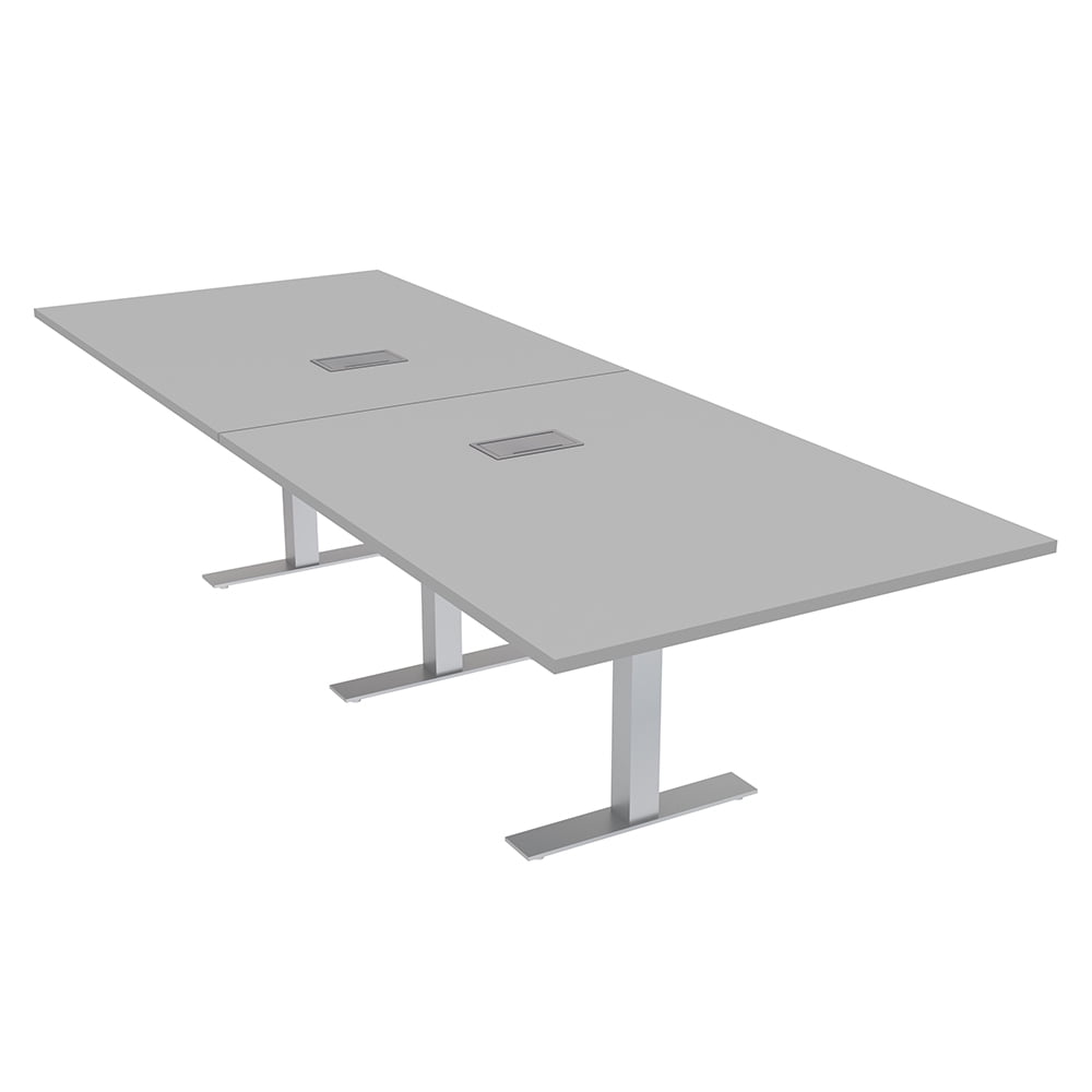 10 Person Modular Rectangle Conference Table Metal T-Bases Power Units - Walmart.com