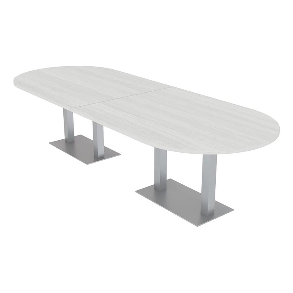 10 Person Racetrack Conference Tables w/ Rectangle Metal Base 10' White ...