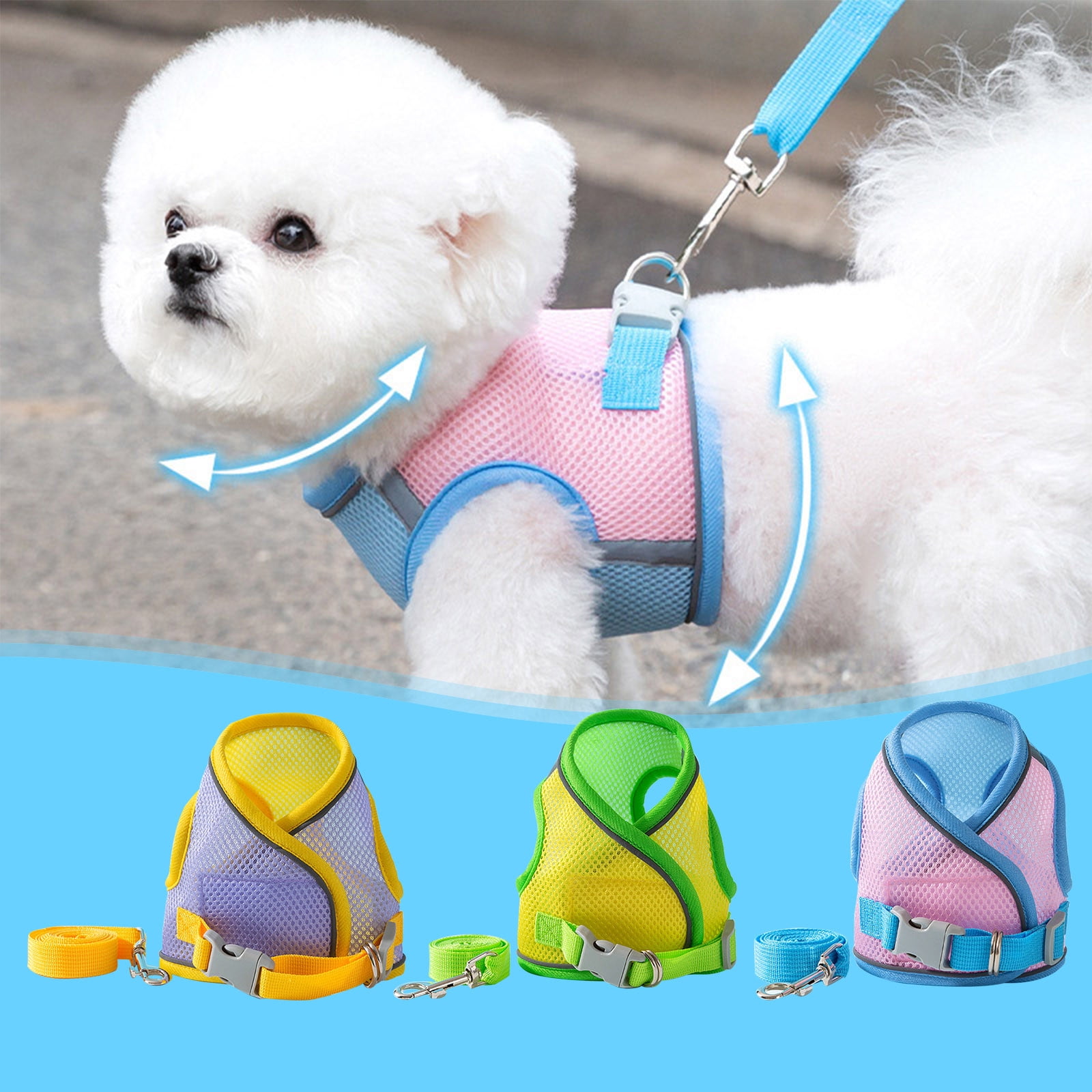 Under 10, Pet Harnesses And Leash Set\ Soft And Breathable Vests With ...