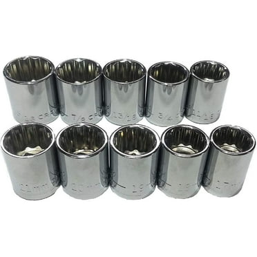 GearWrench 84945N 10-Piece 1/2 in. Drive Metric Deep Universal Socket ...