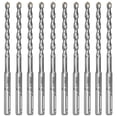10-Piece 1/4” SDS Plus Drill Bits Rotary Hammer Drill Bit Set, Carbide ...