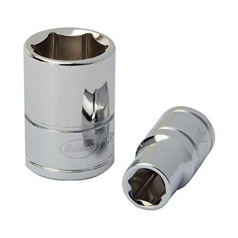 10 Piece 1/4In Drive Shallow SAE Socket Set Durable Chrome Steel Mirror ...