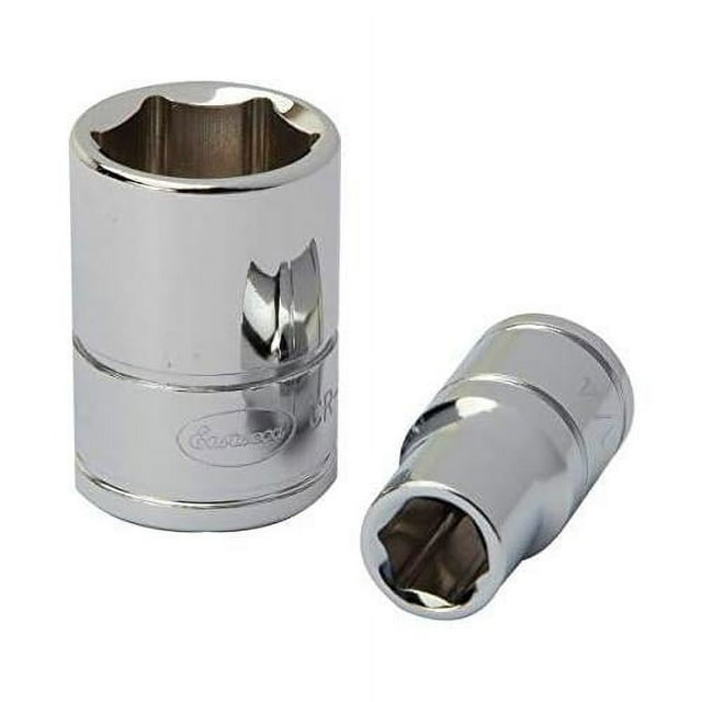 10 Piece 1/4In Drive Shallow SAE Socket Set Durable Chrome Steel Mirror ...