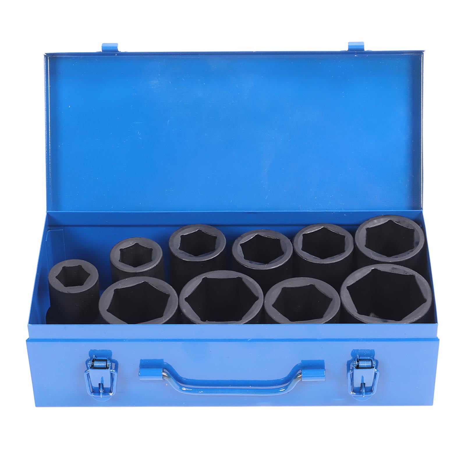 10-Piece 1-Inch Drive Heavy Duty Deep Impact Socket Set in Iron Storage ...