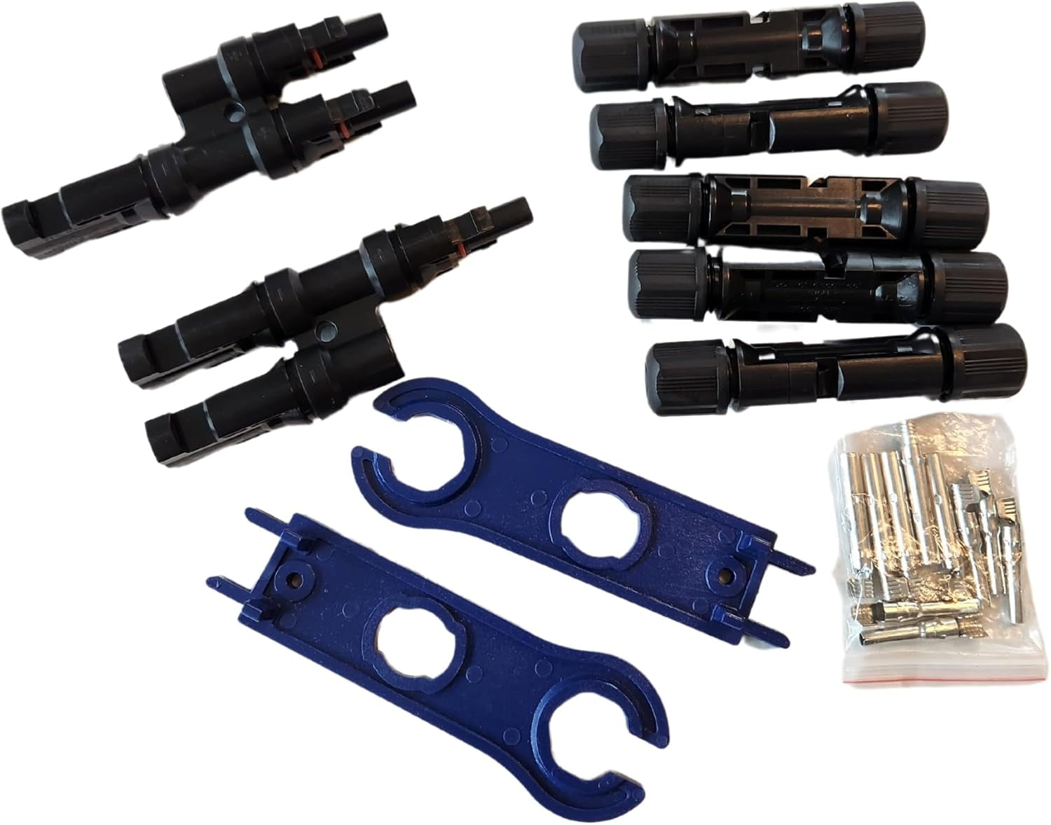 10 Piece 2 to 1 Molded PV Solar Panel Connector Kit | Compatible with ...