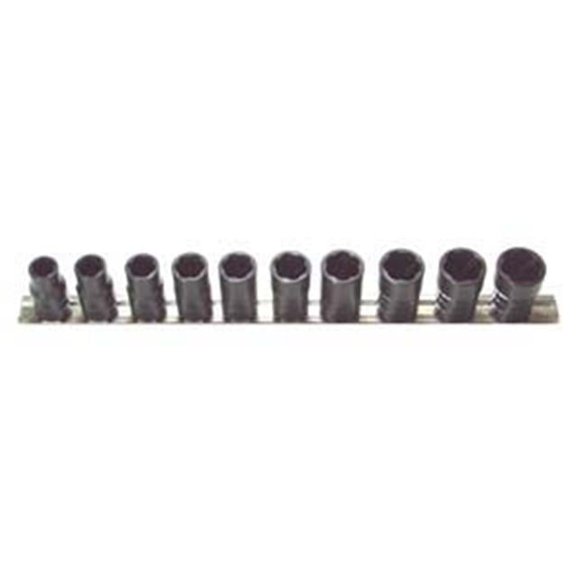 10 Piece .5 in. Drive Metric Turbo Socket Set - Walmart.com
