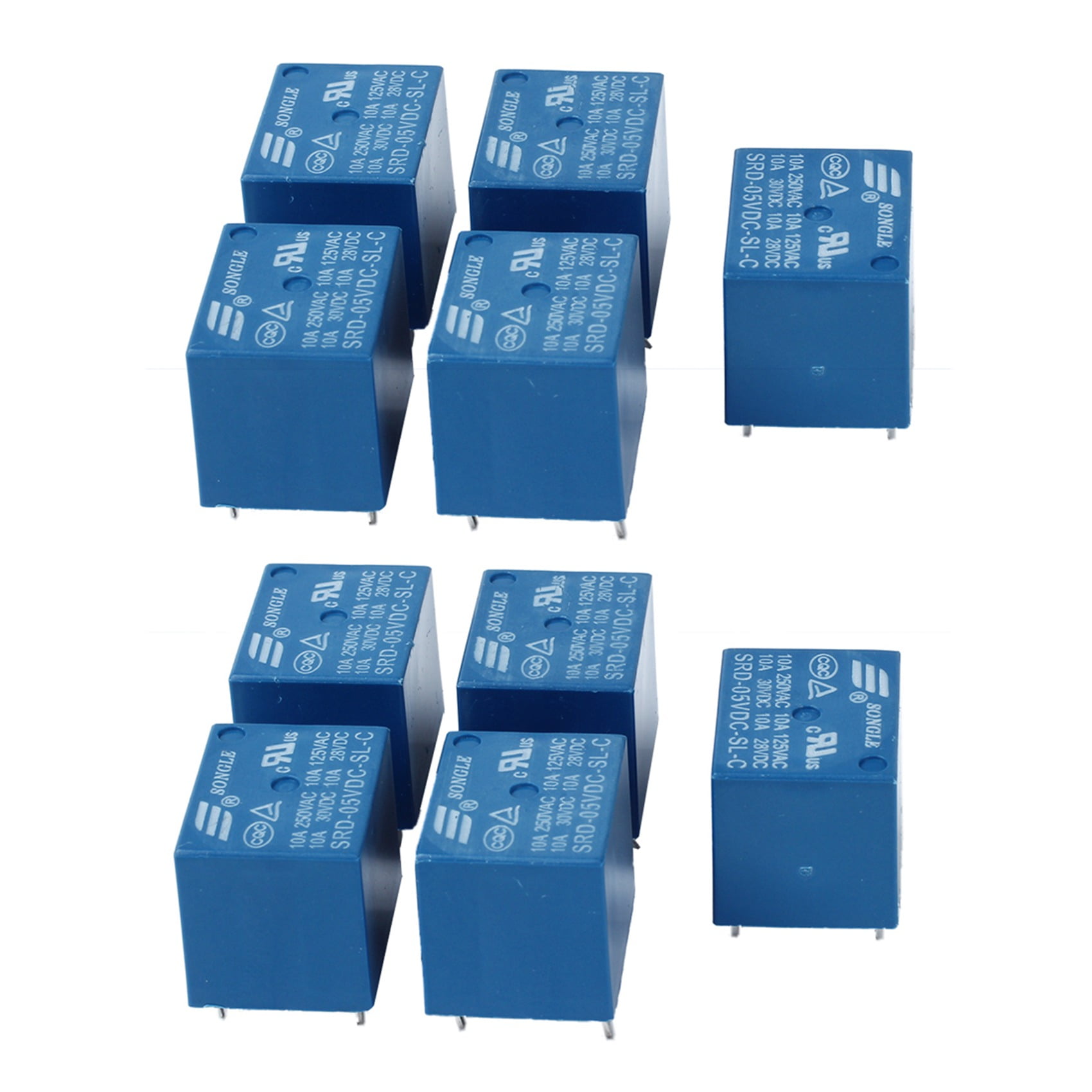 10 Piece 5V DC Mini Power Relay PCB Type - Walmart.com