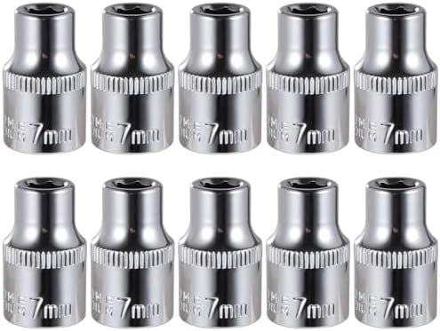 10-Piece 7mm Shallow Sockets, 3/8-Inch Drive, 6-Point, Corrosion ...