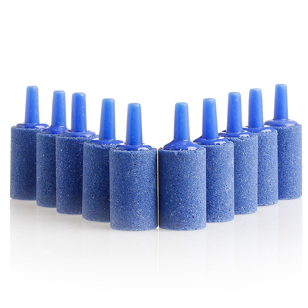 10-Piece Air Stone Cylinder Diffuser Fish Tank Bubbler for Hydroponics ...