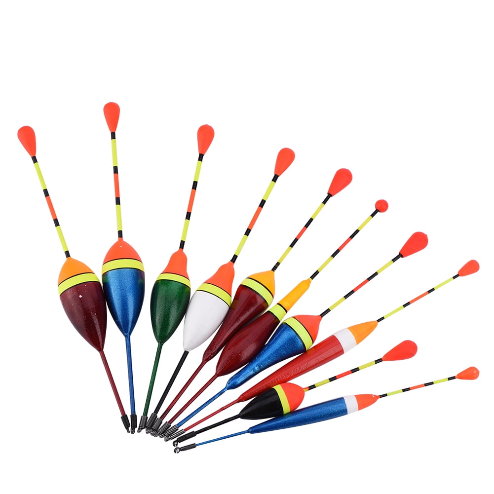 10-Piece Assorted Foam Fishing Float Set - Versatile Vertical Bobbers ...