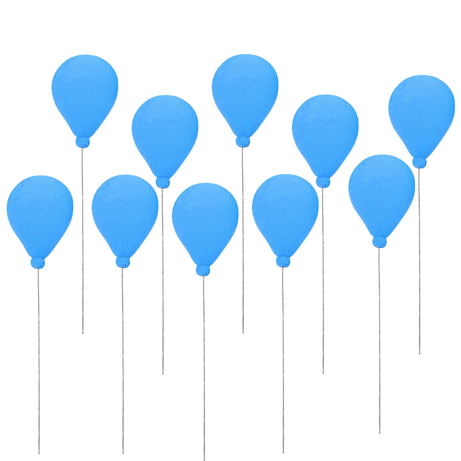 10-Piece Balloon Cake Toppers Set - Colorful Clay Balloon Picks, Round ...