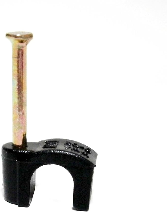 10 Piece Black Nylon Nail Clip 12-14 AWG Jacketed Ground Wire Hardened ...