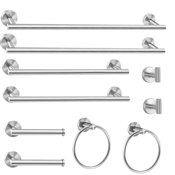 Brushed Nickel Towel Bar Sets