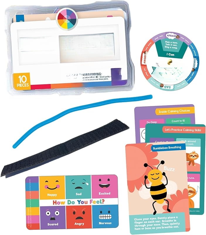 10-Piece Calming Corner Tool Kit, Feelings Wheel, Emotions Chart ...