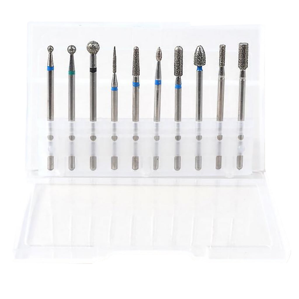 10-Piece Carbide Nail Drill Bit Set | Professional Gel & Acrylic ...