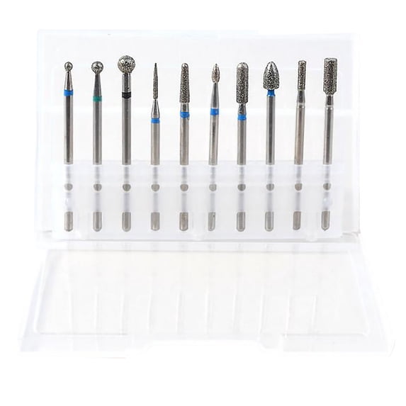10-Piece Carbide Nail Drill Bit Set | Professional Gel & Acrylic ...