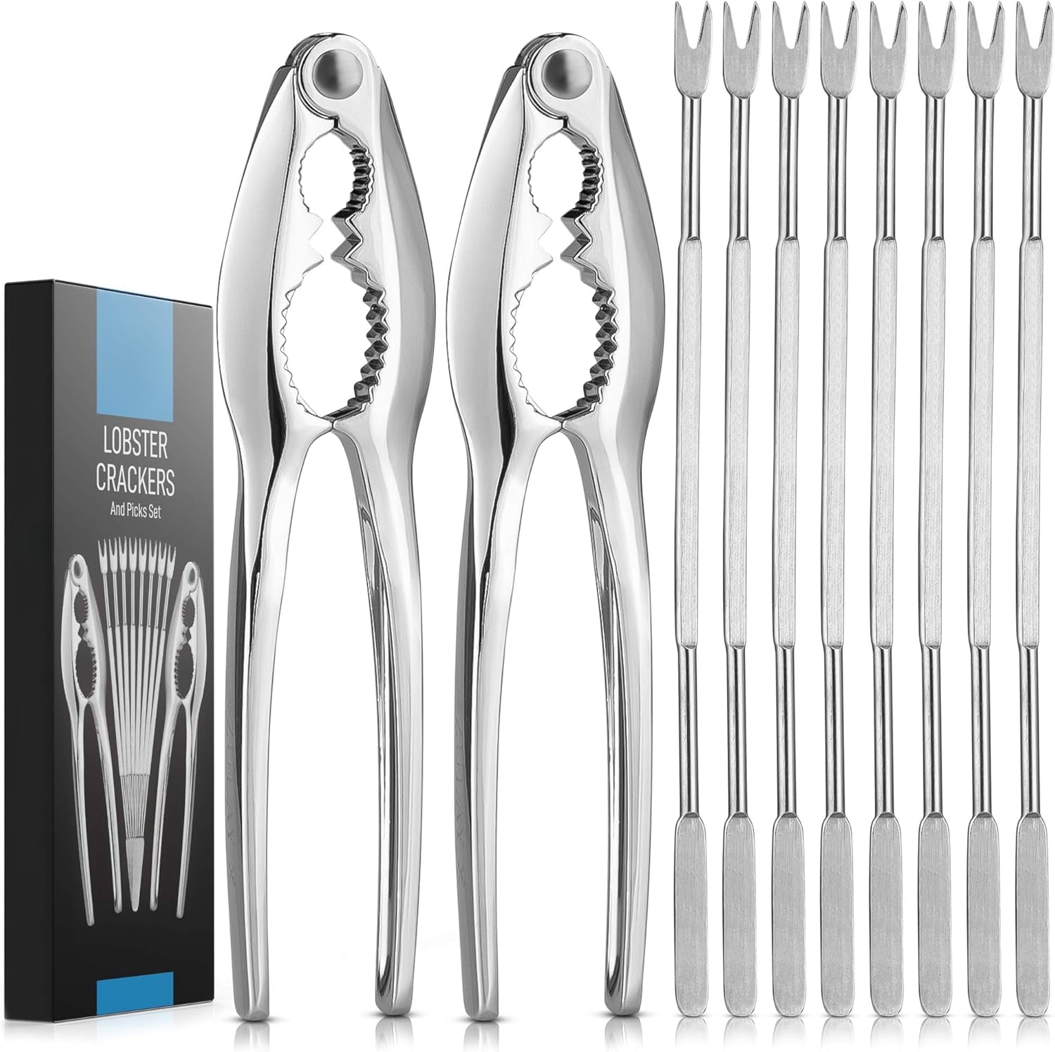 10-Piece Crab Claw and Tool Set - Heavy Duty Crab Leg Claws and Tool ...