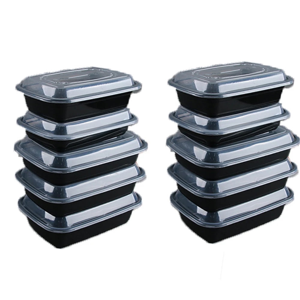 10 Piece Cutlery Set Takeaway Lunch Box Disposable Plastic Lunch Box ...