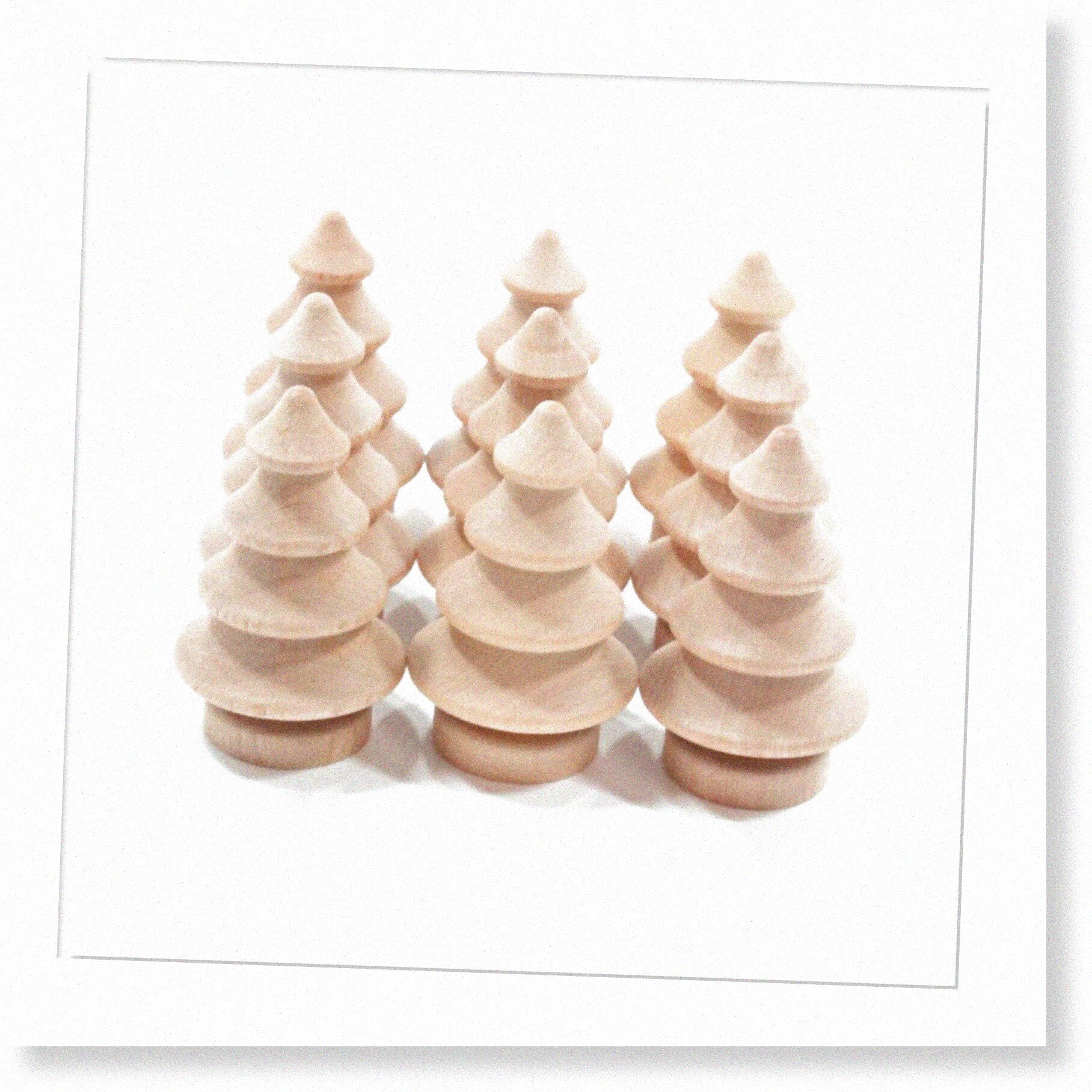 10-Piece DIY Unfinished Miniature Trees Set - Wooden Peg Dolls for ...