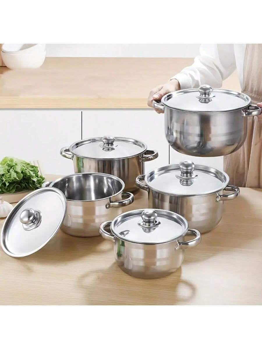 10-Piece Deluxe Stainless Steel Versatile, And Non-Stick Kitchen ...