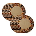 10-Piece Fall Leaf Wreath Placemats for Kitchen Dining Table Autumns ...