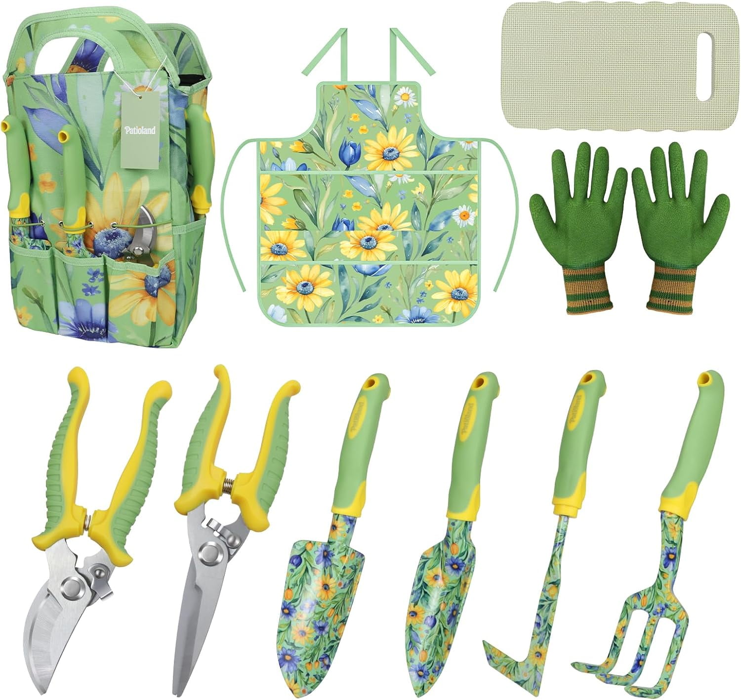 10-Piece Garden Tool Set With Heavy Duty Rust-Proof Aluminum And Non ...