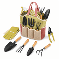 10-Piece Heavy Duty Gardening Tools Set with Fashion Handbag - Durable ...