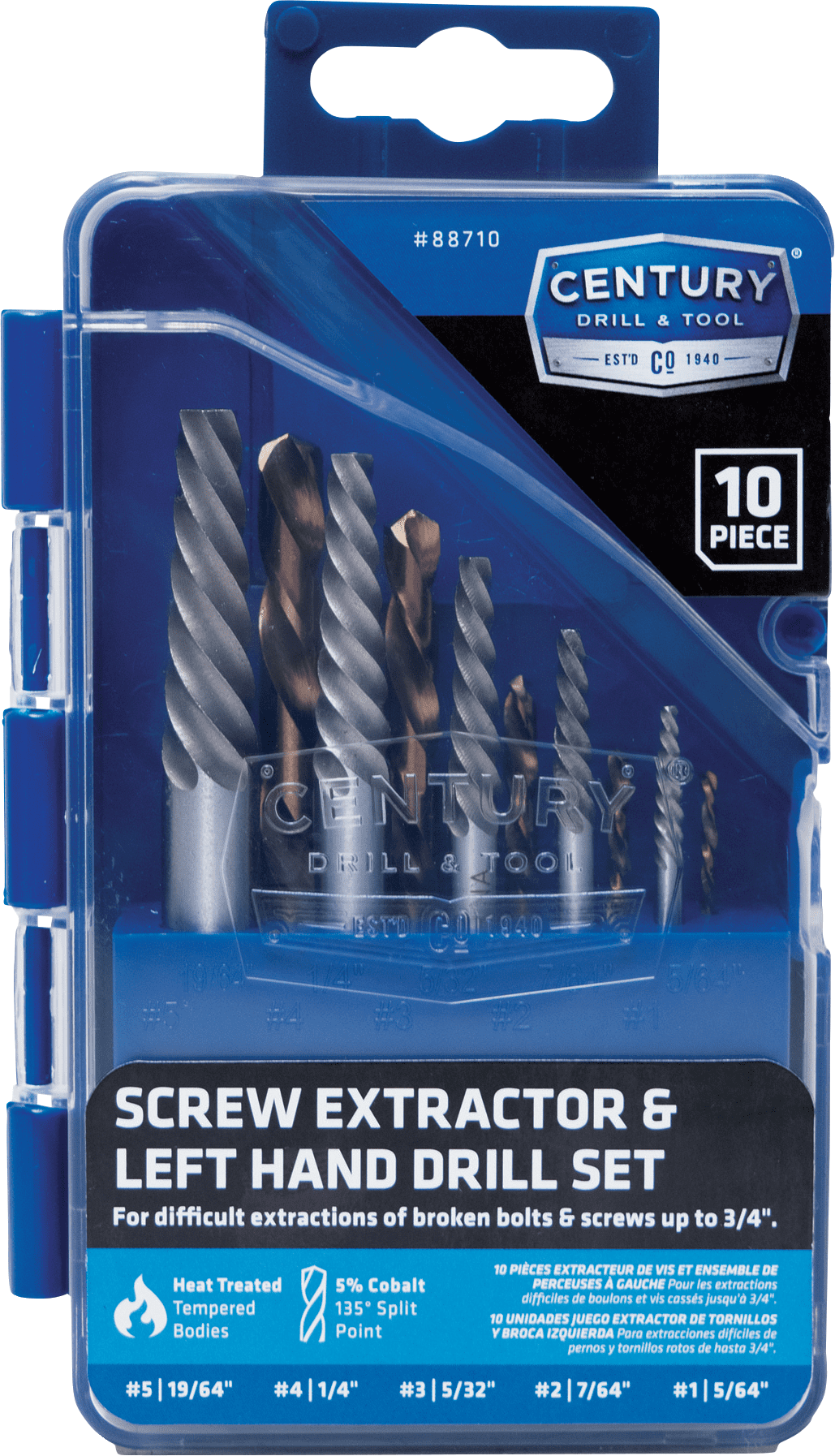 10-Piece High Speed Steel & Spiral Screw Extractor - Pack of 2 ...