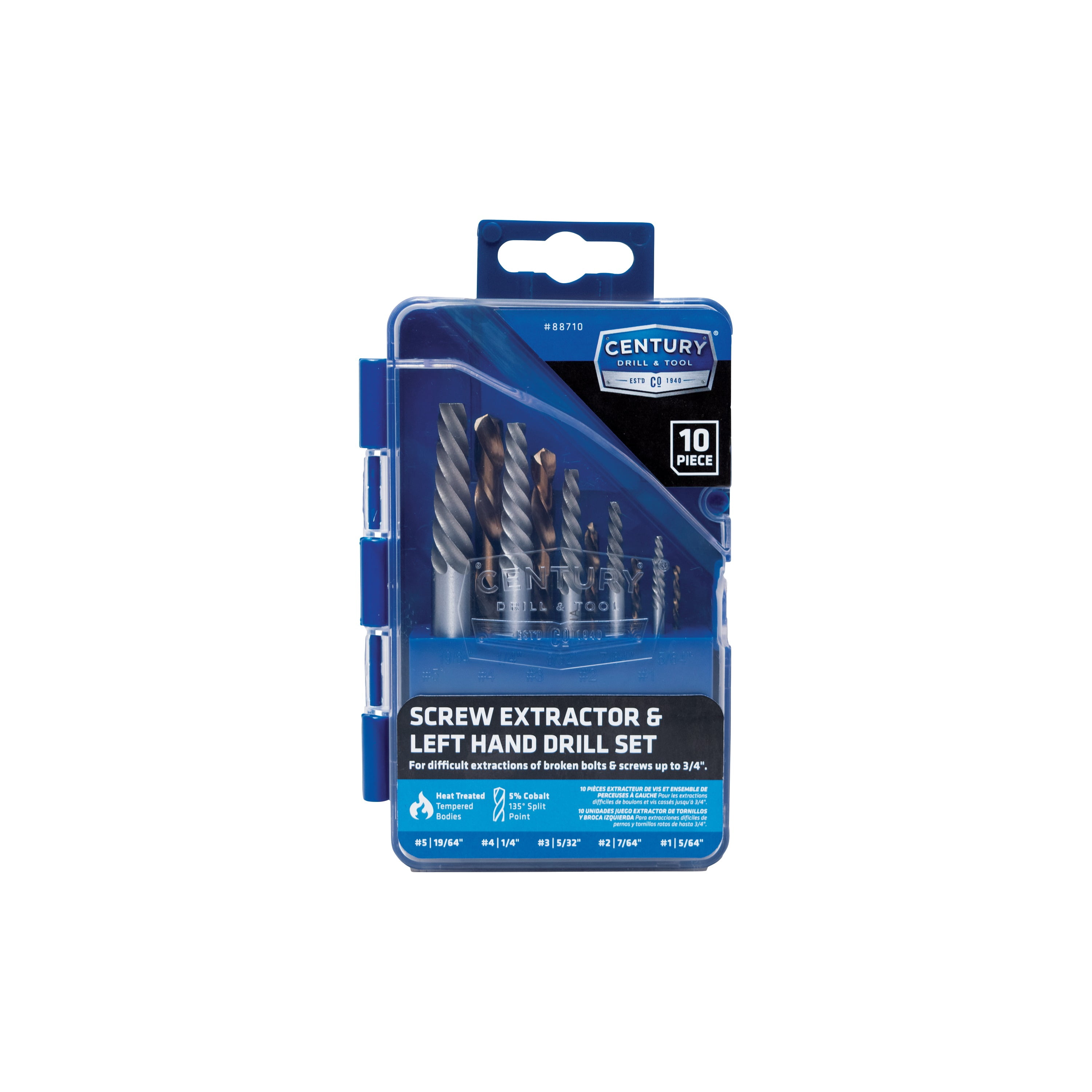 10-Piece High Speed Steel & Spiral Screw Extractor - Single Pack ...