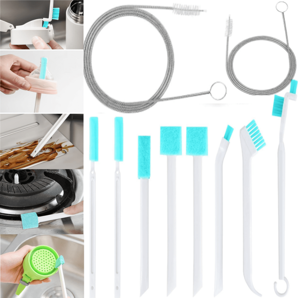 10-Piece Ice Machine Cleaning Brush Set - Includes 8 Detail Brushes & 2 ...