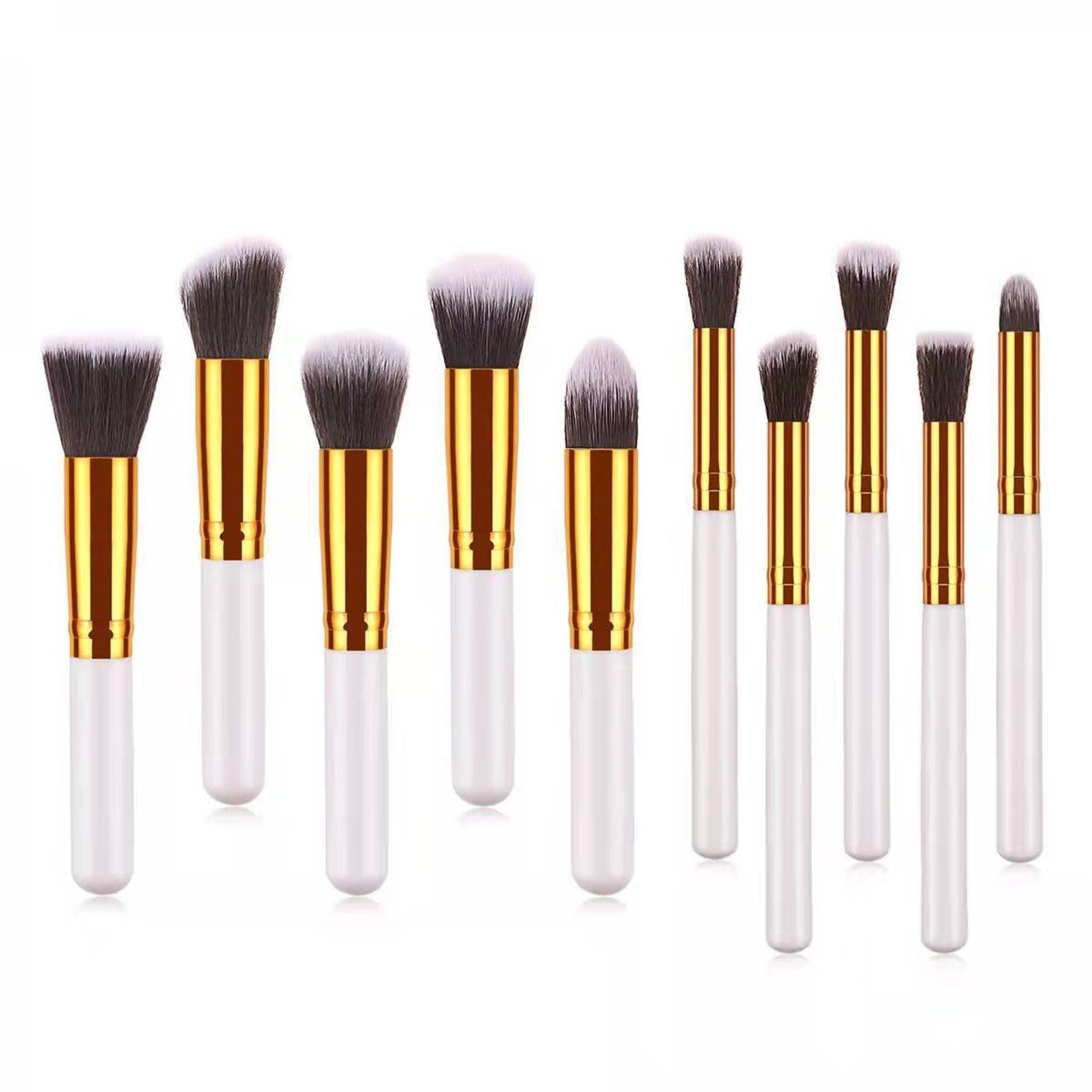 10-Piece Makeup Brush Set for Beginners - Complete Eye & Face Brush Kit ...