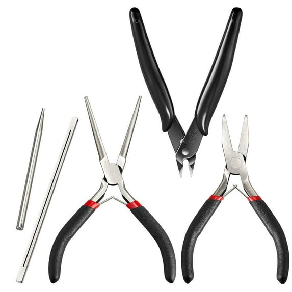 10 Piece Metal Earth Tool Kit, Includes Tab Edge Cylinder Cone Shape Bending Assist Tools and ...