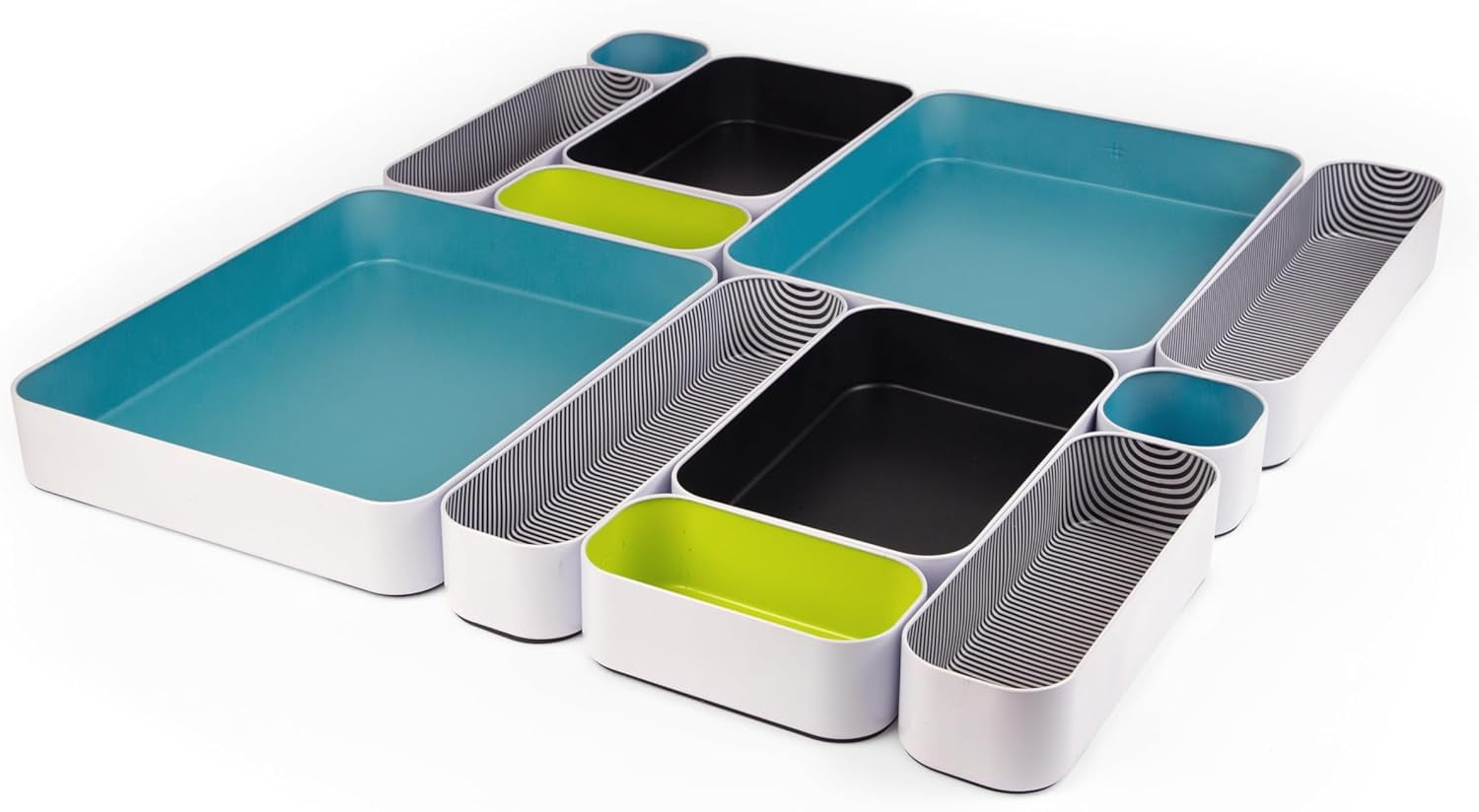 10 Piece Metal Organizer Tray Set for Storing Makeup, Stationery ...