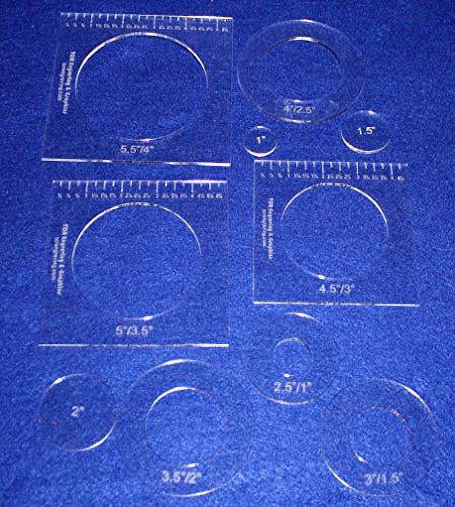 10 Piece Nested Penny Rug Template Set 1/8" Acrylic - Walmart.com