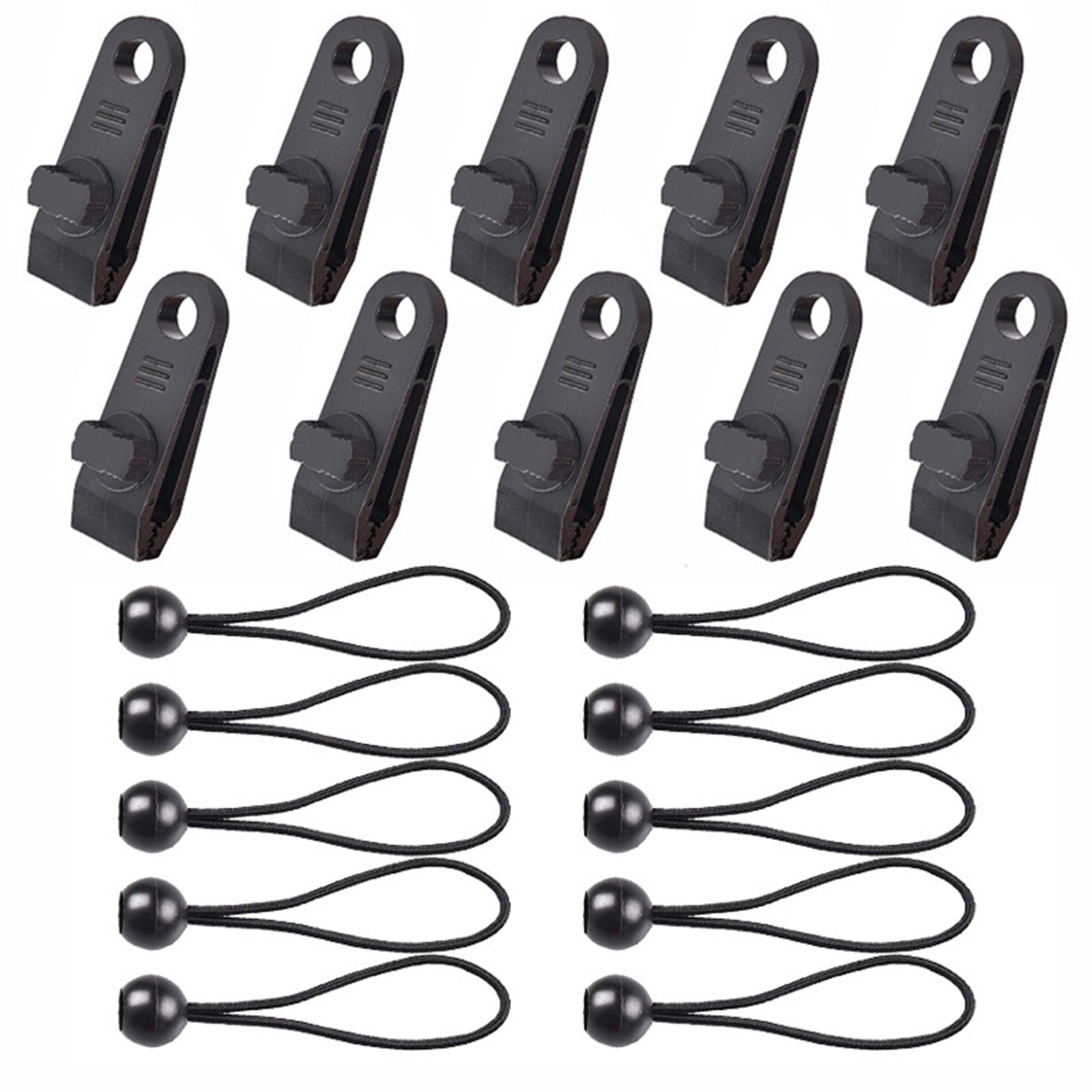 ‌10-Piece Outdoor Tent Clips - Windproof Camping Hooks with Straps ...
